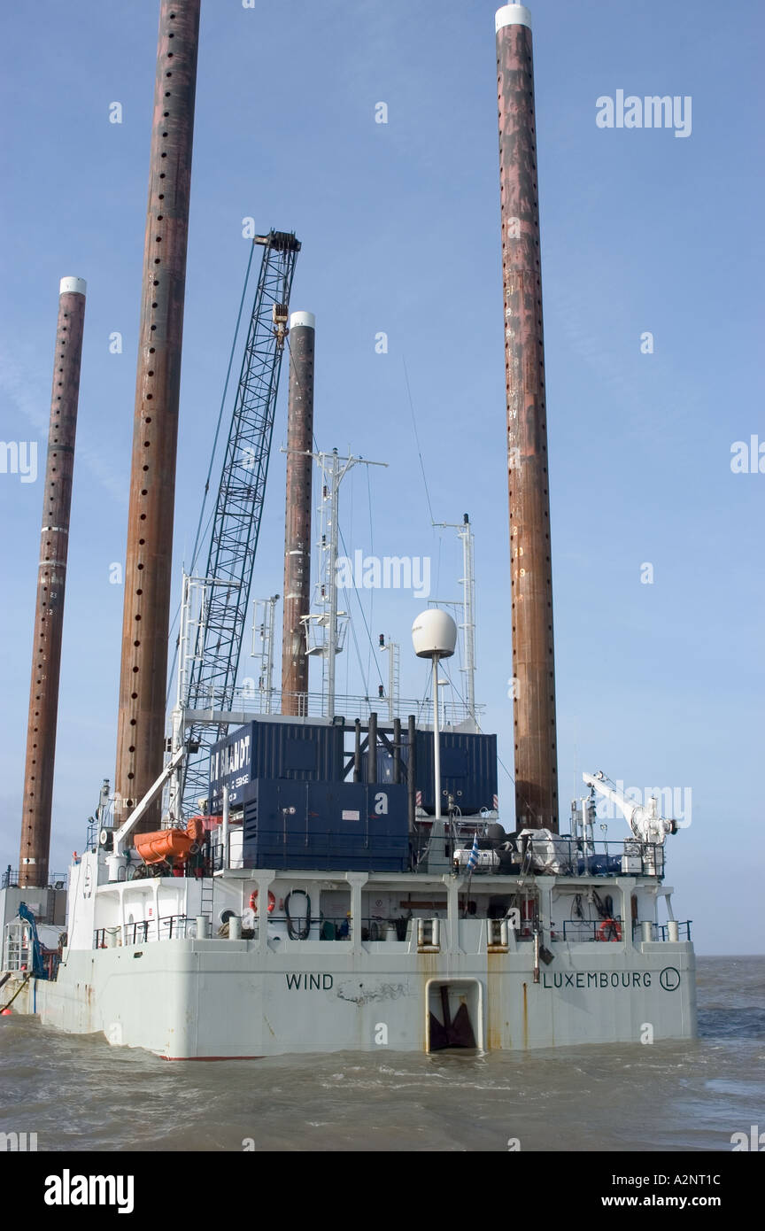 Stern View of the cabling barge The Wind Laying Cables for Windfarm on ...