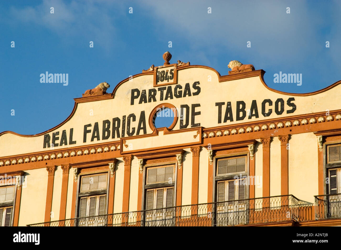 The cigar factory Partagas Real Fabrica de Tabacos Havana Cuba Stock ...