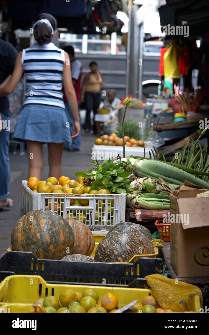 Fresh produce is stacked in a haphazard way at La Bajada de Salsipuedes ...