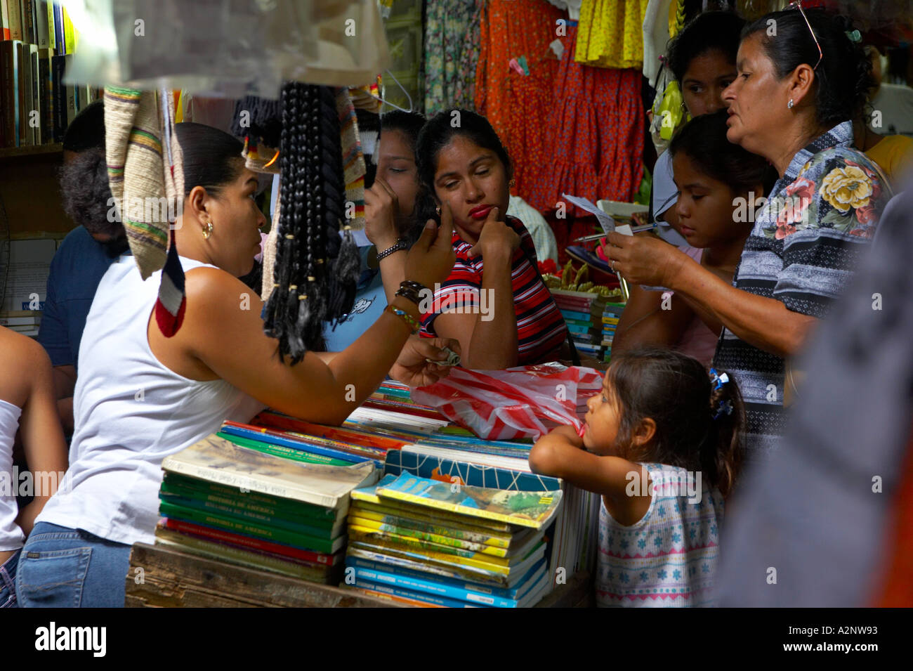 Book vendor and clients Stock Photo - Alamy