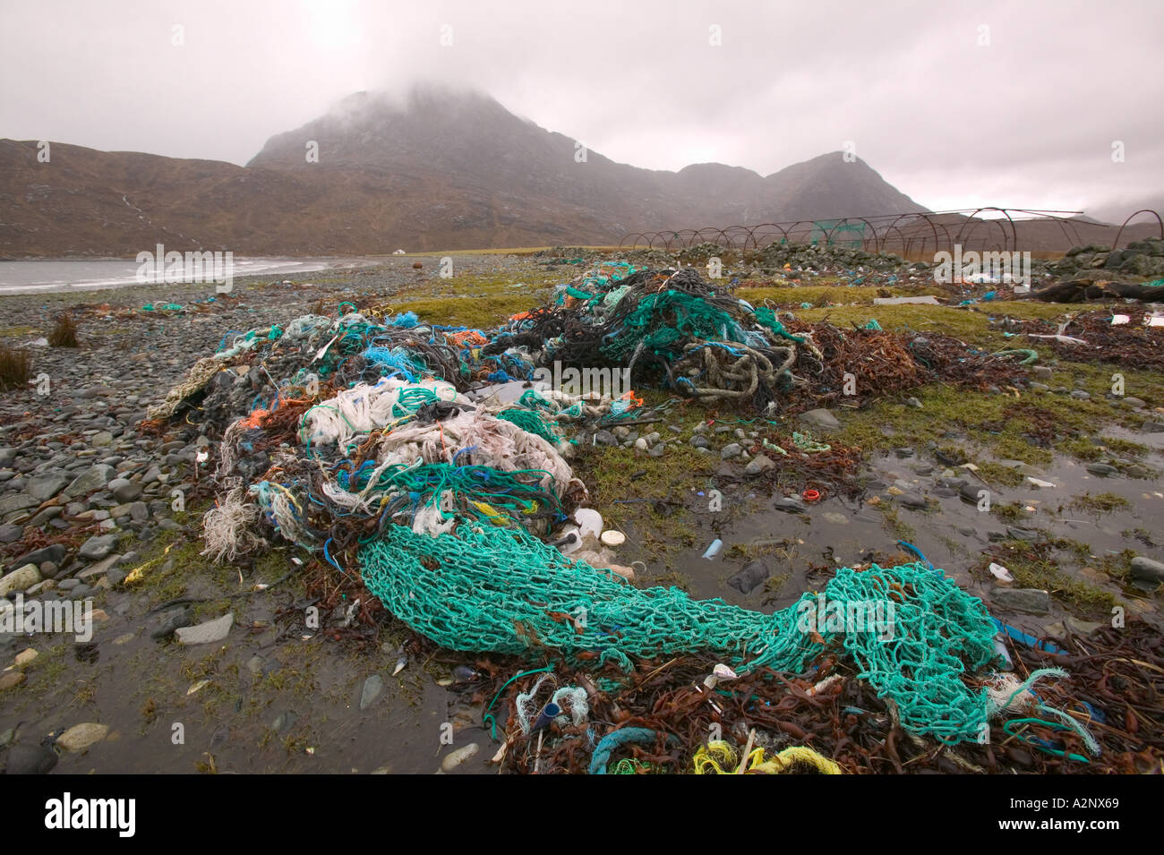 plastic fishing rubbish washed up at Camusnary Isle of Skye Stock Photo ...