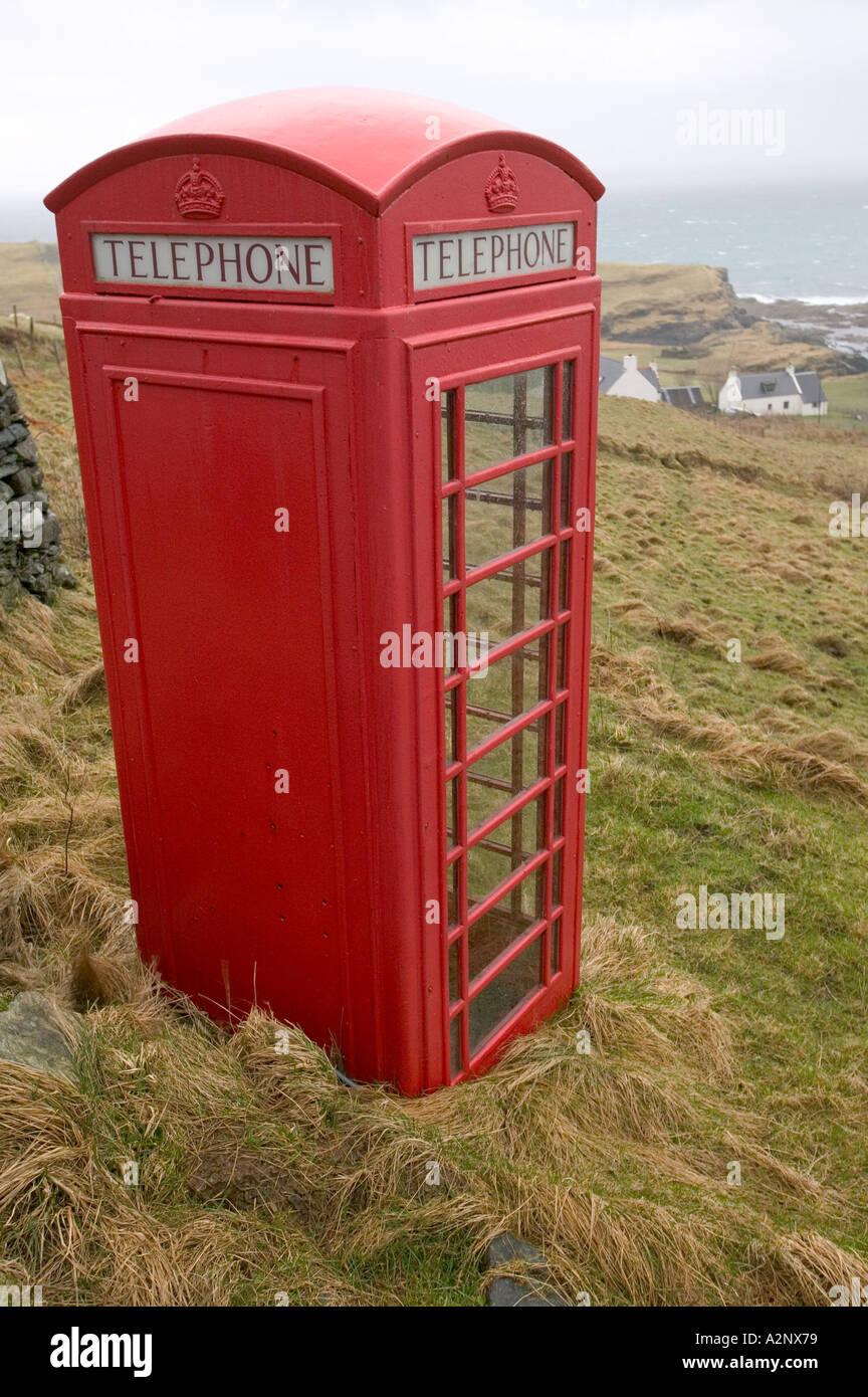remote phone box at the Point of sleat Skye Stock Photo - Alamy