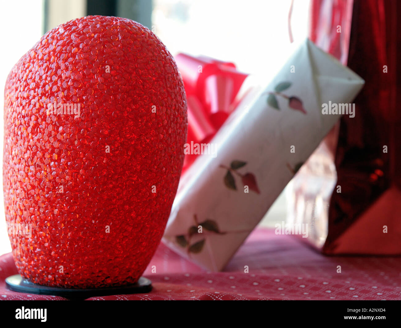 Items on display in a store window in the downtown shopping district in ...