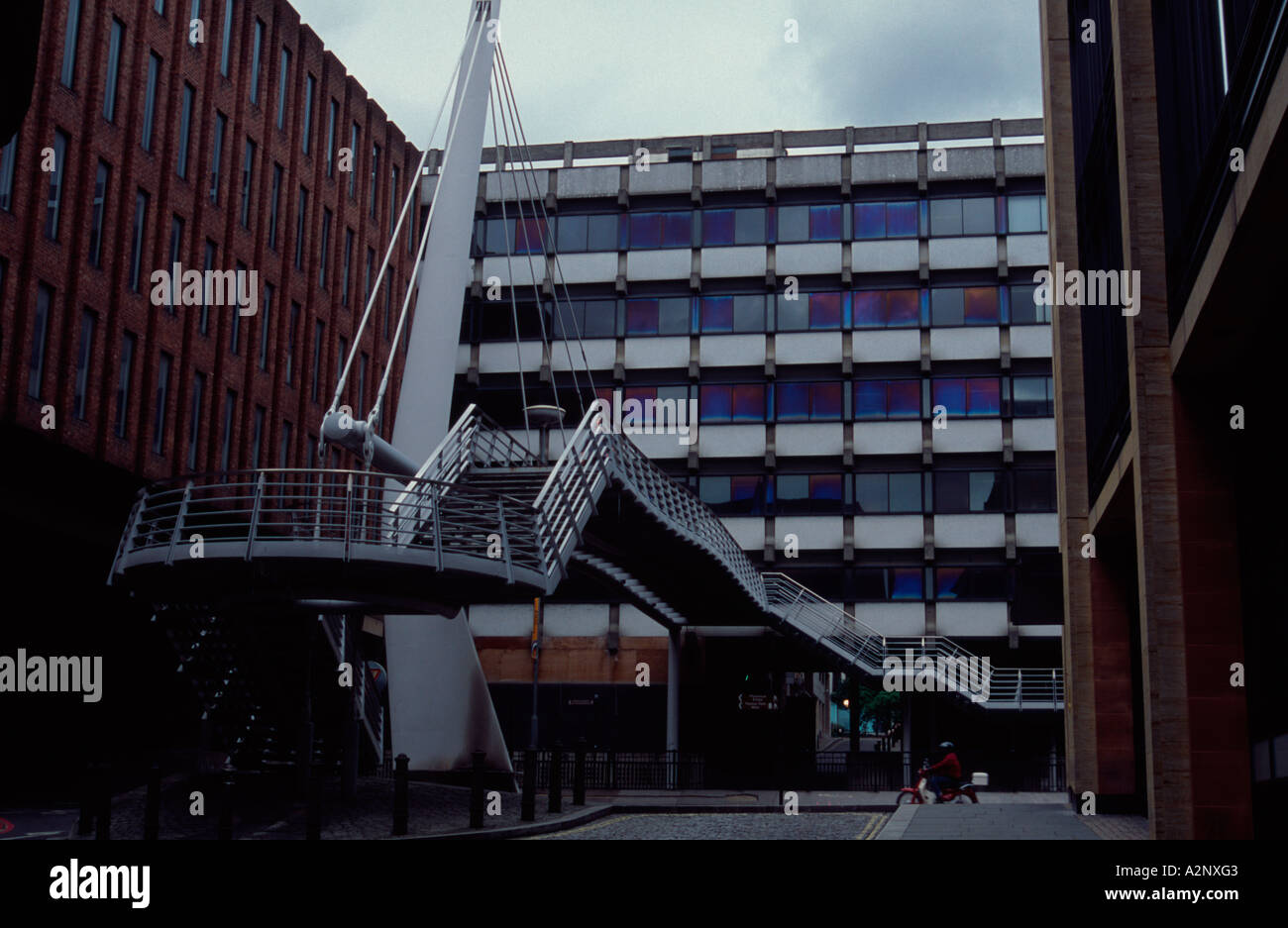 Modern buildings with stairway across Thames Street, High Timber Street ...