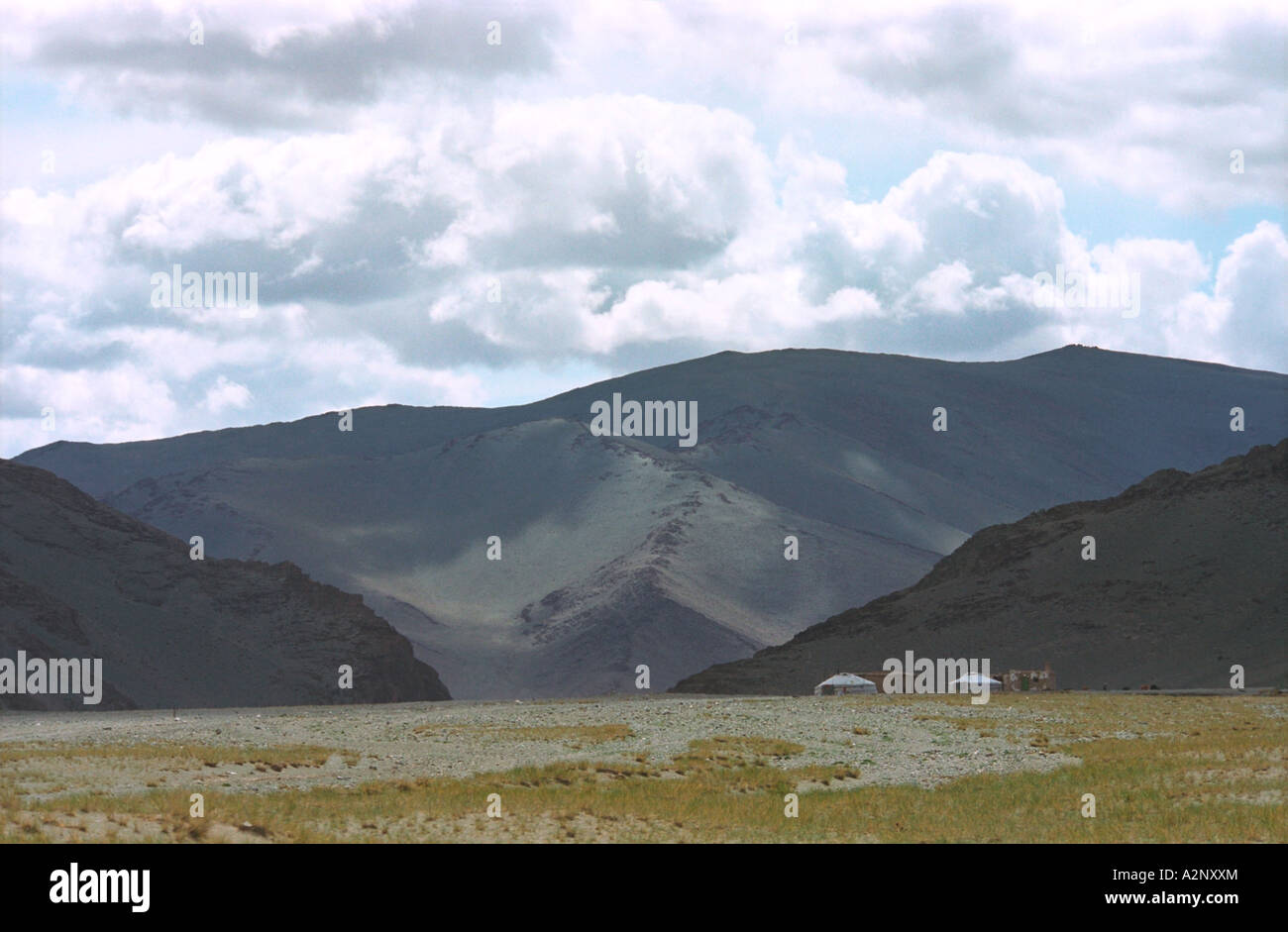 Traditional dwellings (yurt). Khongo brigade, Barun Gol River, Khovd ...