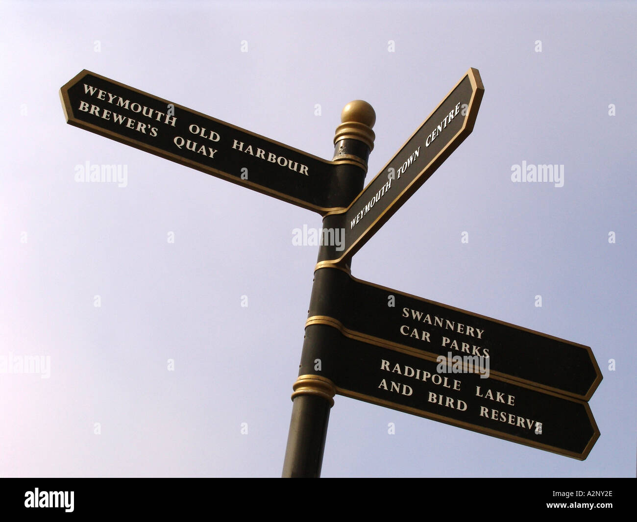Tourist information sign at Weymouth Dorset England UK 2005 Stock Photo ...