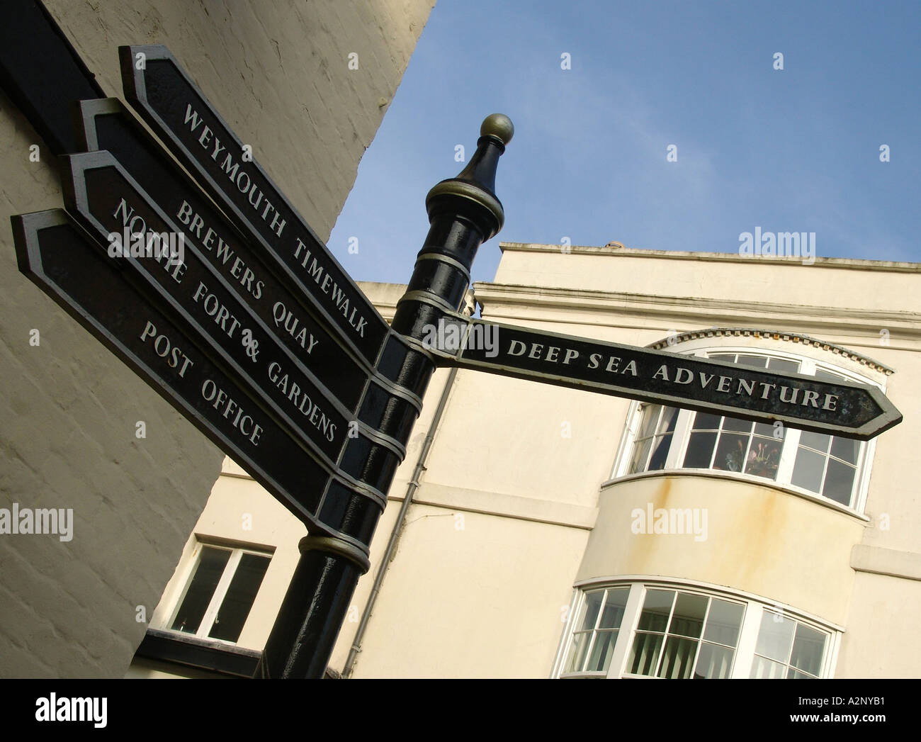 Tourist information sign at Weymouth Dorset England UK 2005 Stock Photo ...