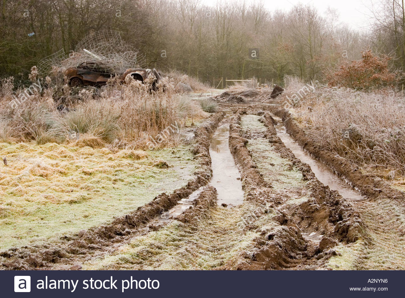 Muddy Tyre Marks High Resolution Stock Photography and Images - Alamy