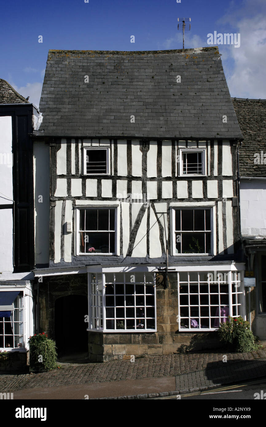 Old fashioned traditional buildings on Burford High Street Stock Photo ...