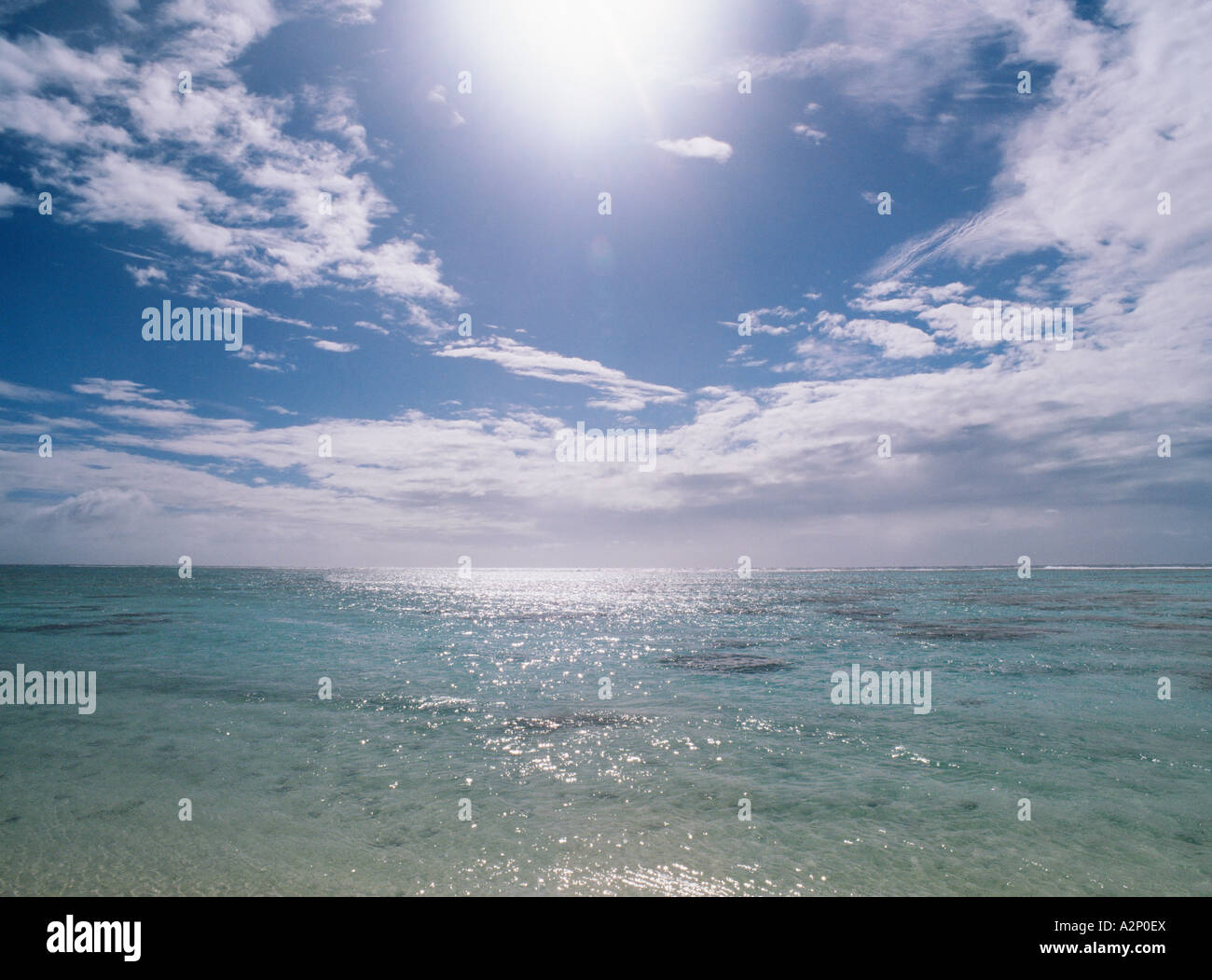Sun shining on the sea Stock Photo - Alamy