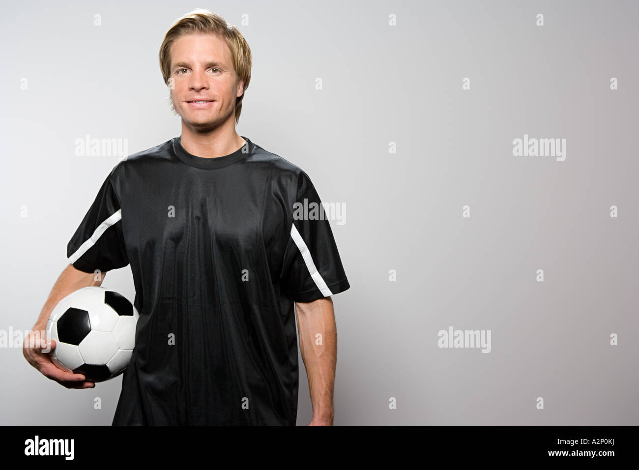 Portrait of a footballer Stock Photo - Alamy
