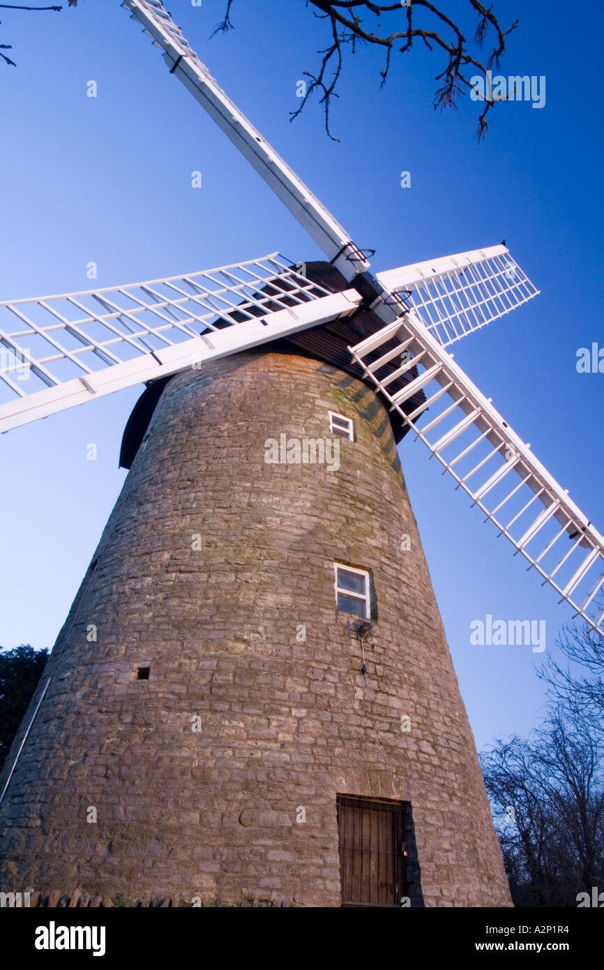 Bradwell Windmill in Milton Keynes, by the Grand Union Canal. vertical ...
