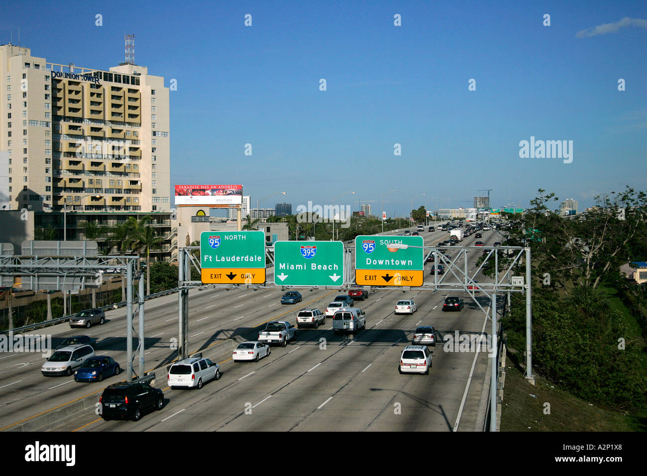 Miami Downtown South Sunshine State Florida USA modern office block ...