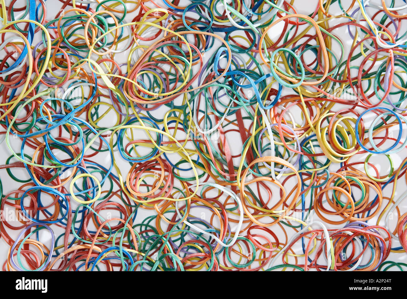 Large group of rubber bands Stock Photo - Alamy