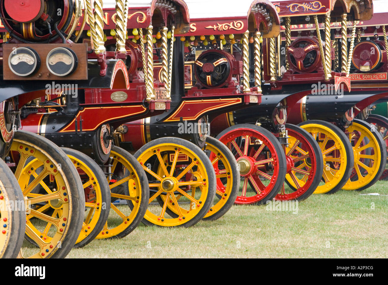 line of traction engines to be judged at Pickering Steam fair in ...