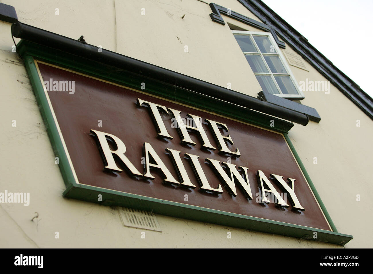 The Railway advertising sign of the typical English pub in Moberly ...