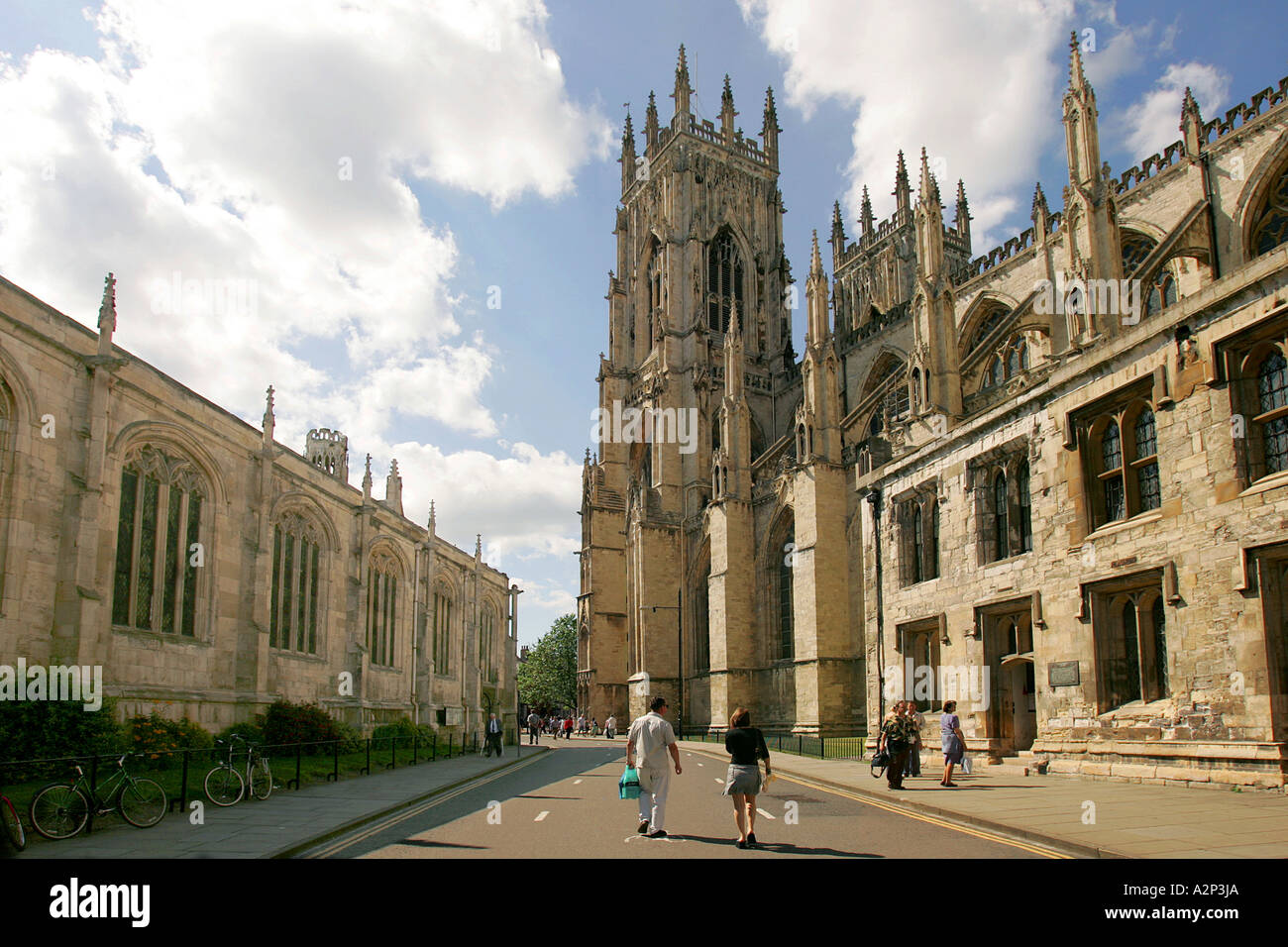 York Minster cathedral facade York city centre UK United Kingdom ...