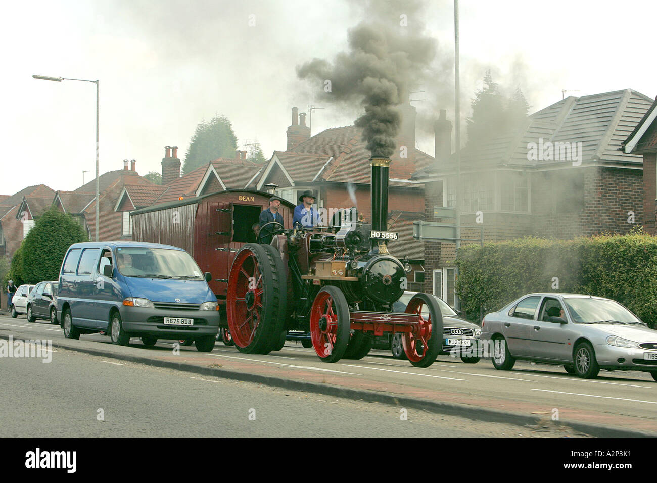 Steam locomotive Train Tracks vintage steam engine street afternoon ...