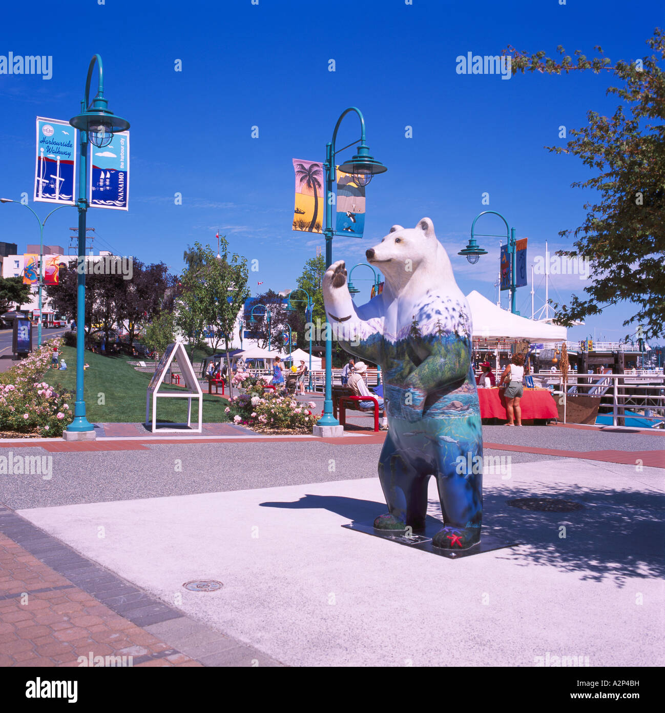 The "Welcome Bear" along "Harbourside Walkway" in the City of Nanaimo ...
