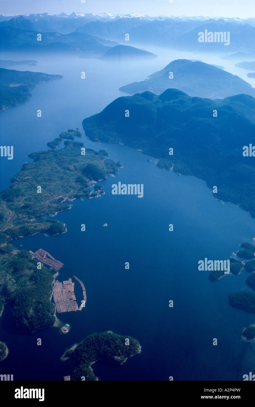 Scenic Aerial View, Pacific West Coast, Vancouver Island, BC, British ...
