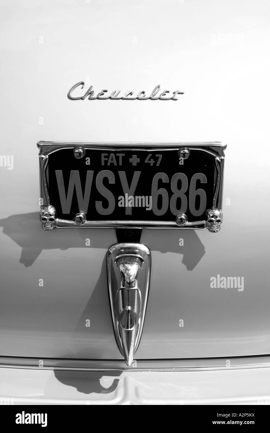 Car license plate on Black and White Stock Photos & Images - Alamy