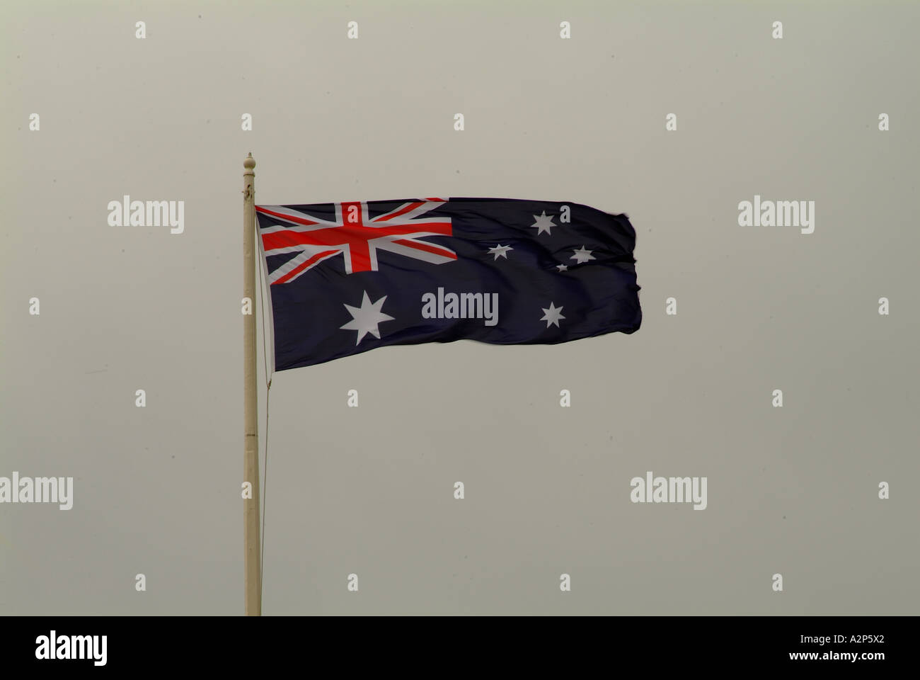 Australian flag on flagpole Stock Photo - Alamy