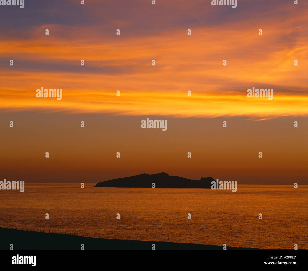 sun setting on irelands western seaboard, beauty in nature Stock Photo ...