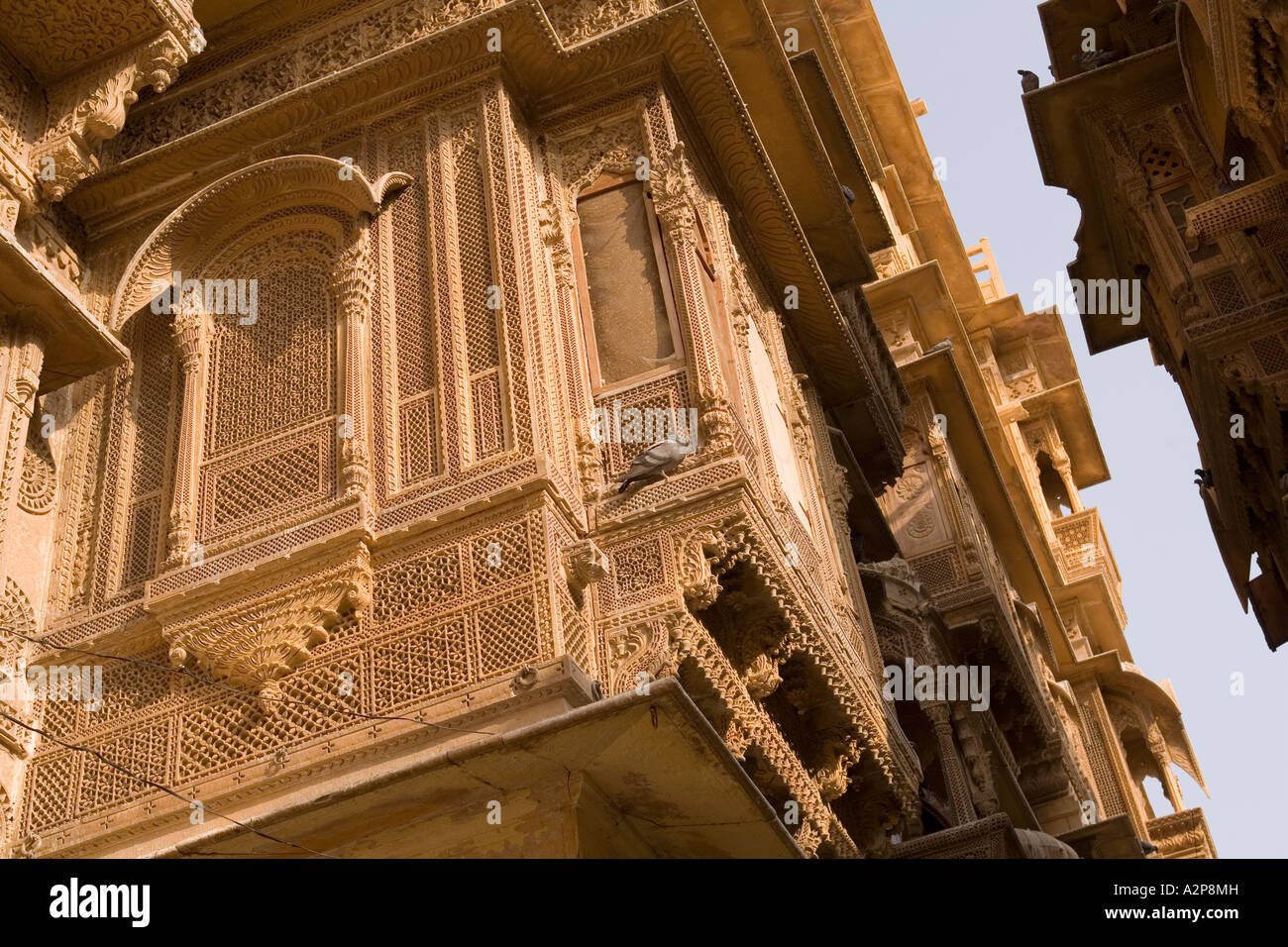 India Rajasthan Jaisalmer windows of Patwon ki Haveli Jaisalmers most ...