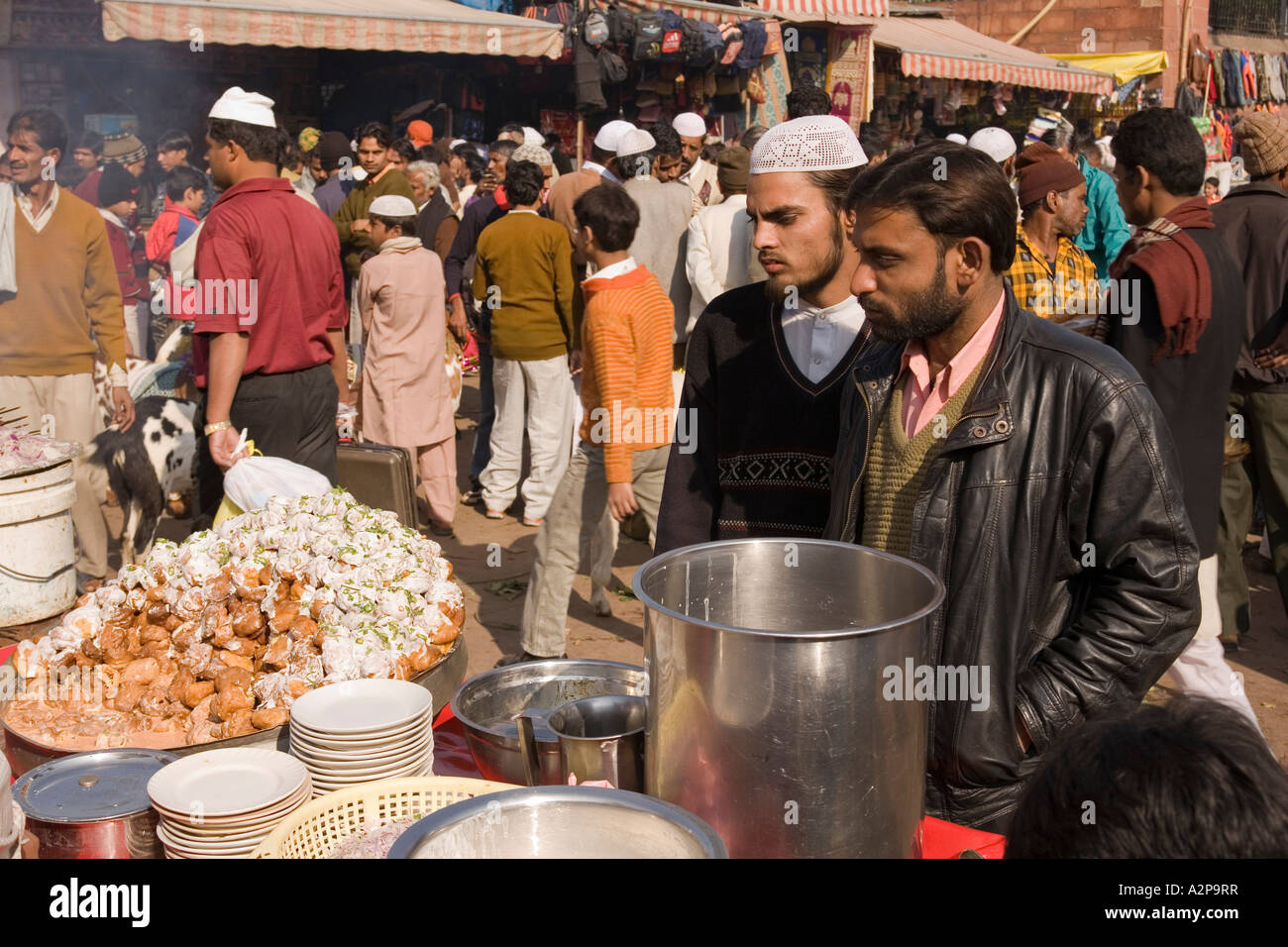 India Delhi Old Delhi Jamia Masjid Eid al Adha festival market moslem ...
