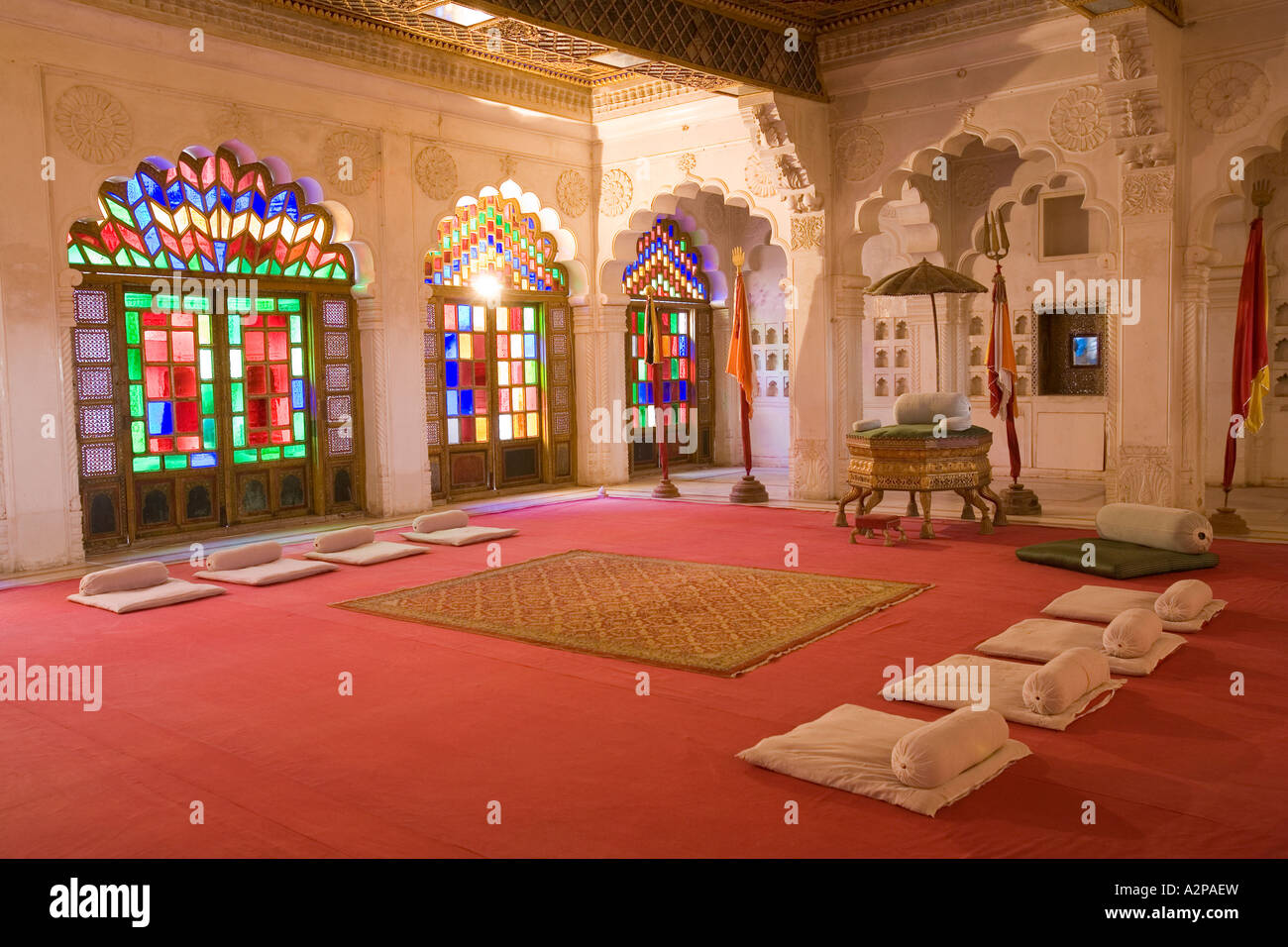 India Rajasthan Jodhpur Fort Meherangarh Moti Mahal the Pearl Palace ...