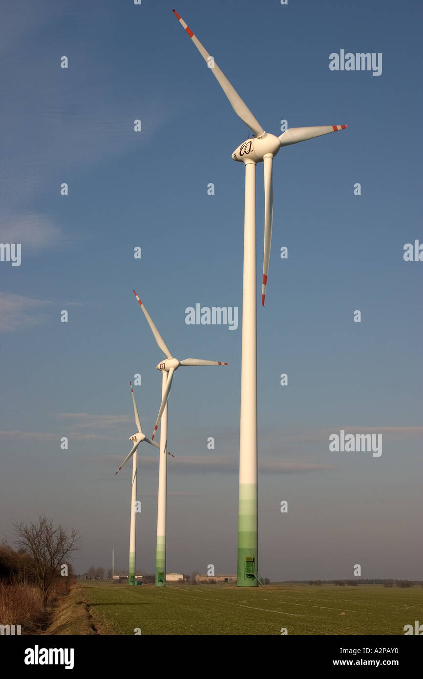 wind engines; wind turbines Stock Photo - Alamy