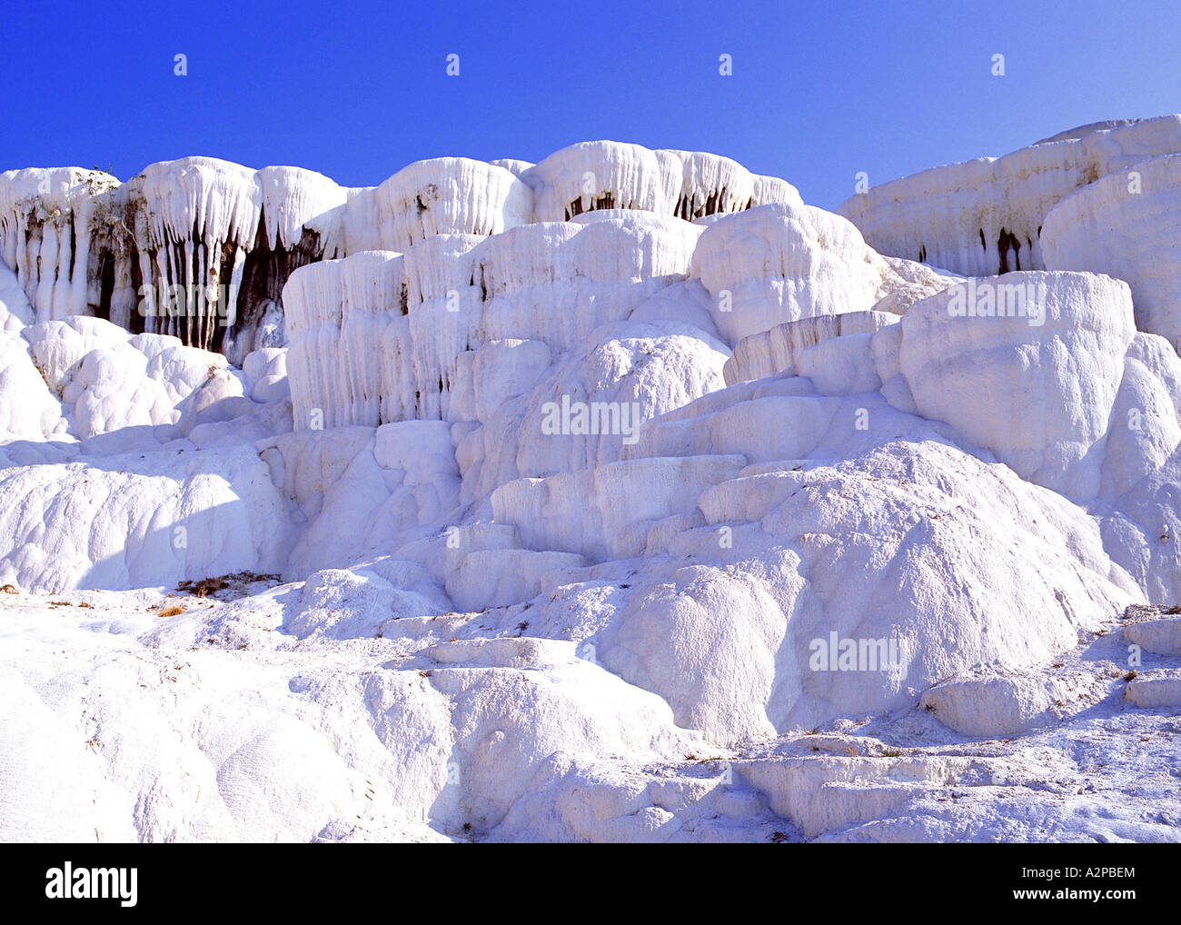 limestone terraces in Pamukkale, Turkey, Pamukkale Stock Photo - Alamy