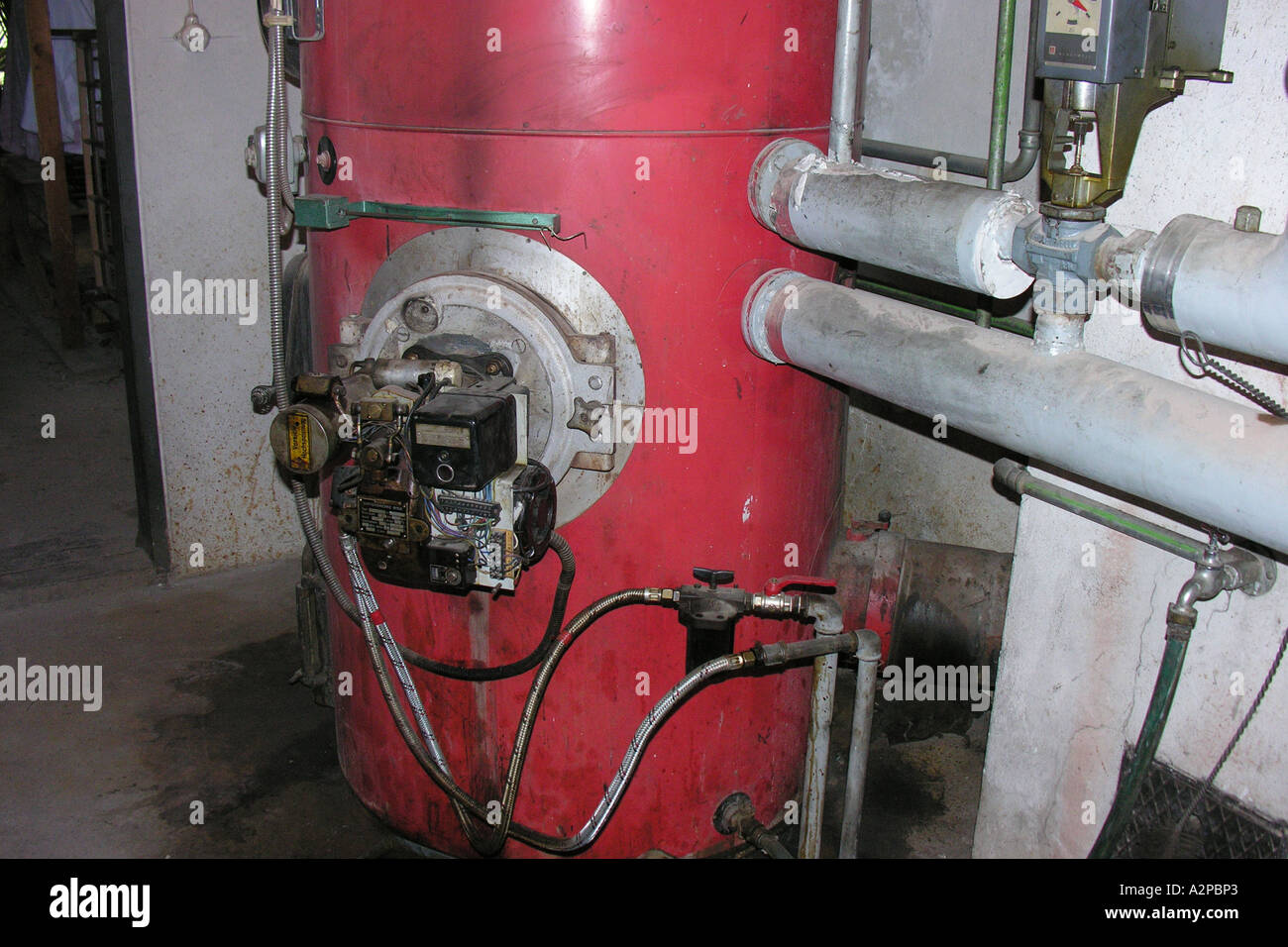old heating installation Stock Photo - Alamy