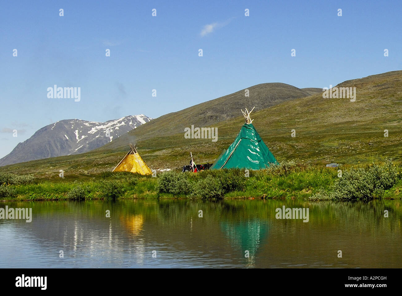 Sami tents in front of the akka hi-res stock photography and images - Alamy