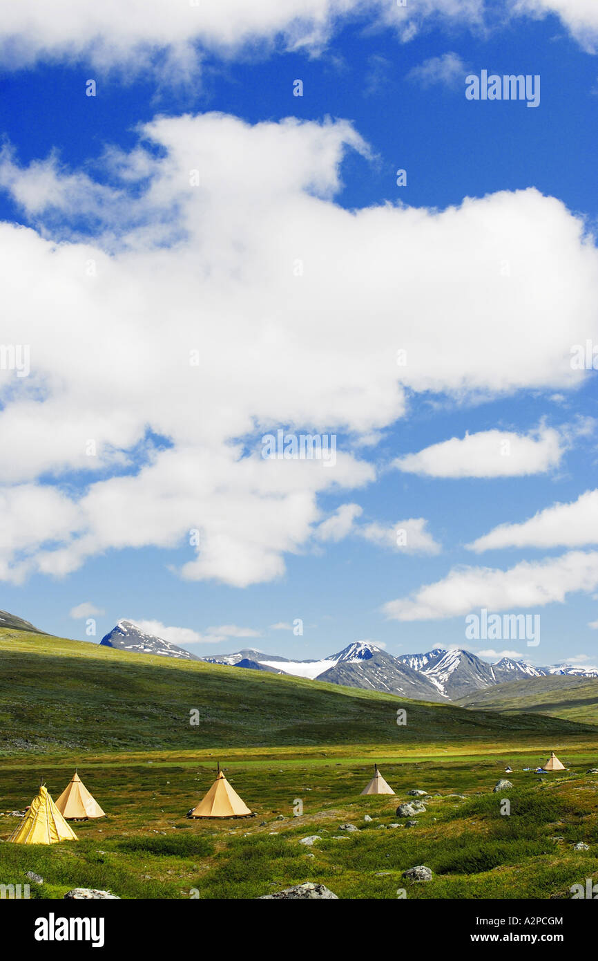 Sami tents in front of the akka hi-res stock photography and images - Alamy