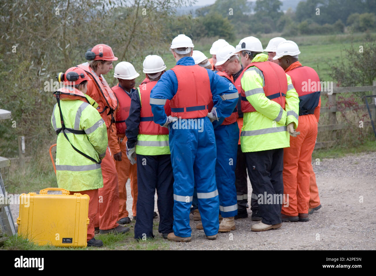 On site training to prevent environmental damage or pollution Stock ...
