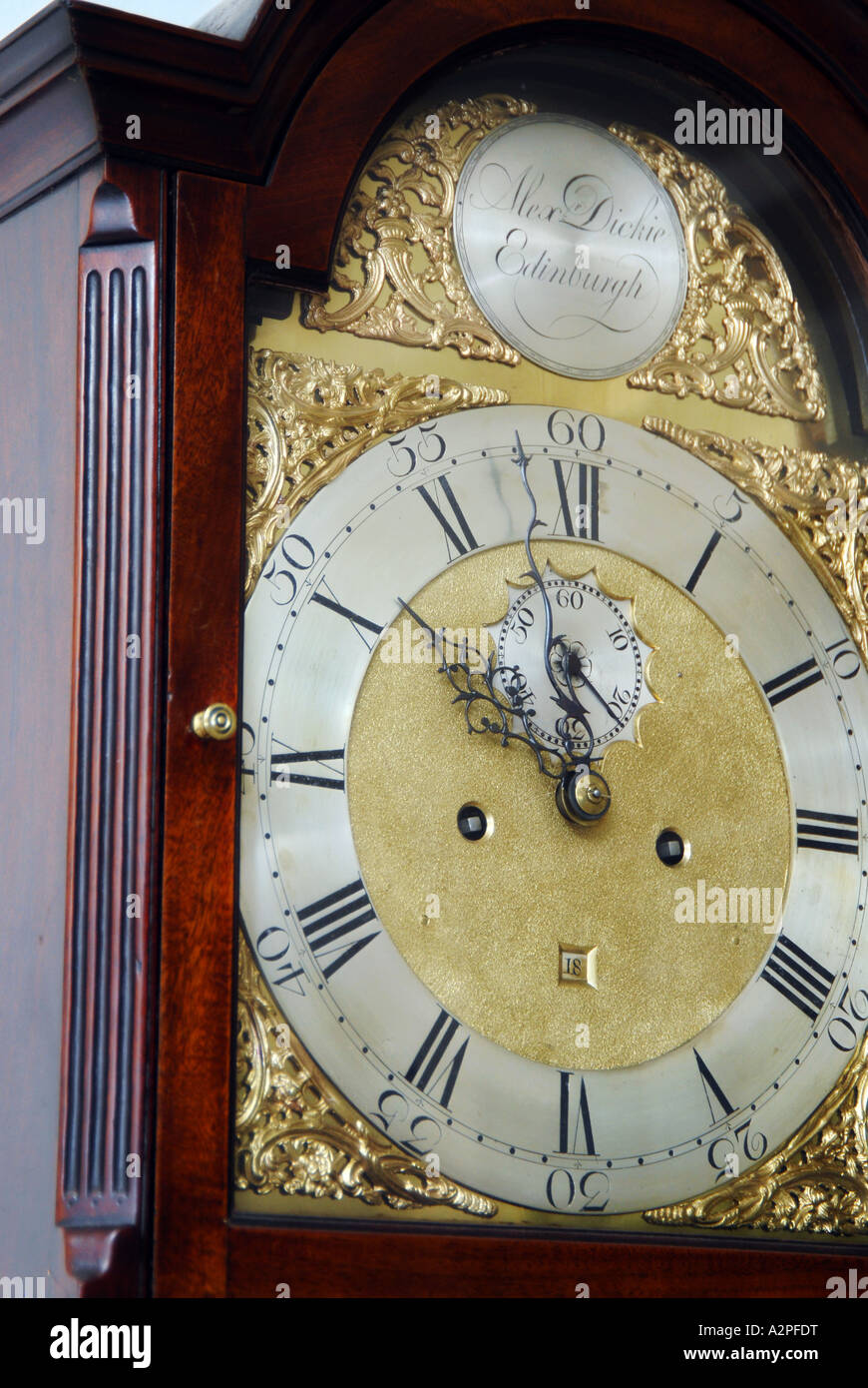 Antique c1770 Alexander Dickie Edinburgh Scotland eight day longcase ...