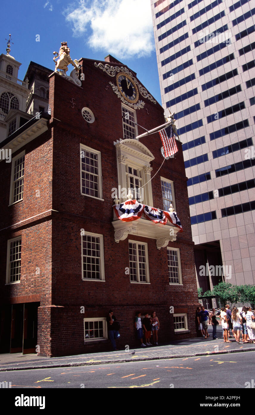 Old State House, Boston, Massachusetts, New England, USA. Oldest public ...
