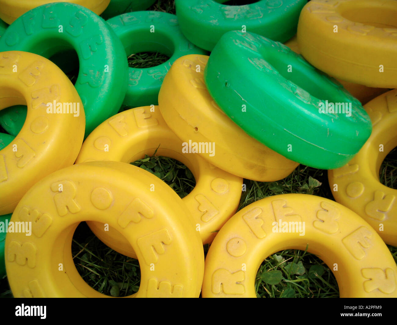 yellow and gree rings Stock Photo - Alamy