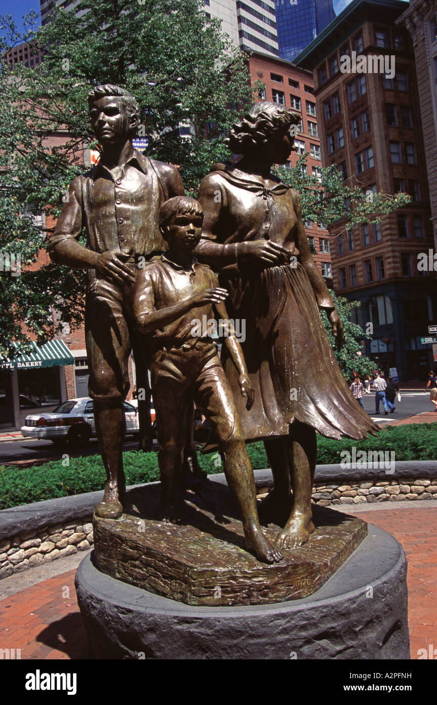 Irish Famine Memorial Sculpture, Boston, Massachusetts, New England ...