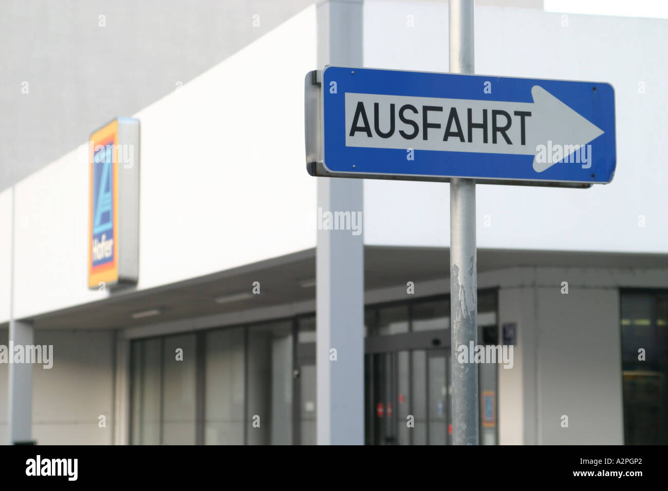 sign "Ausfahrt" / exit Stock Photo - Alamy