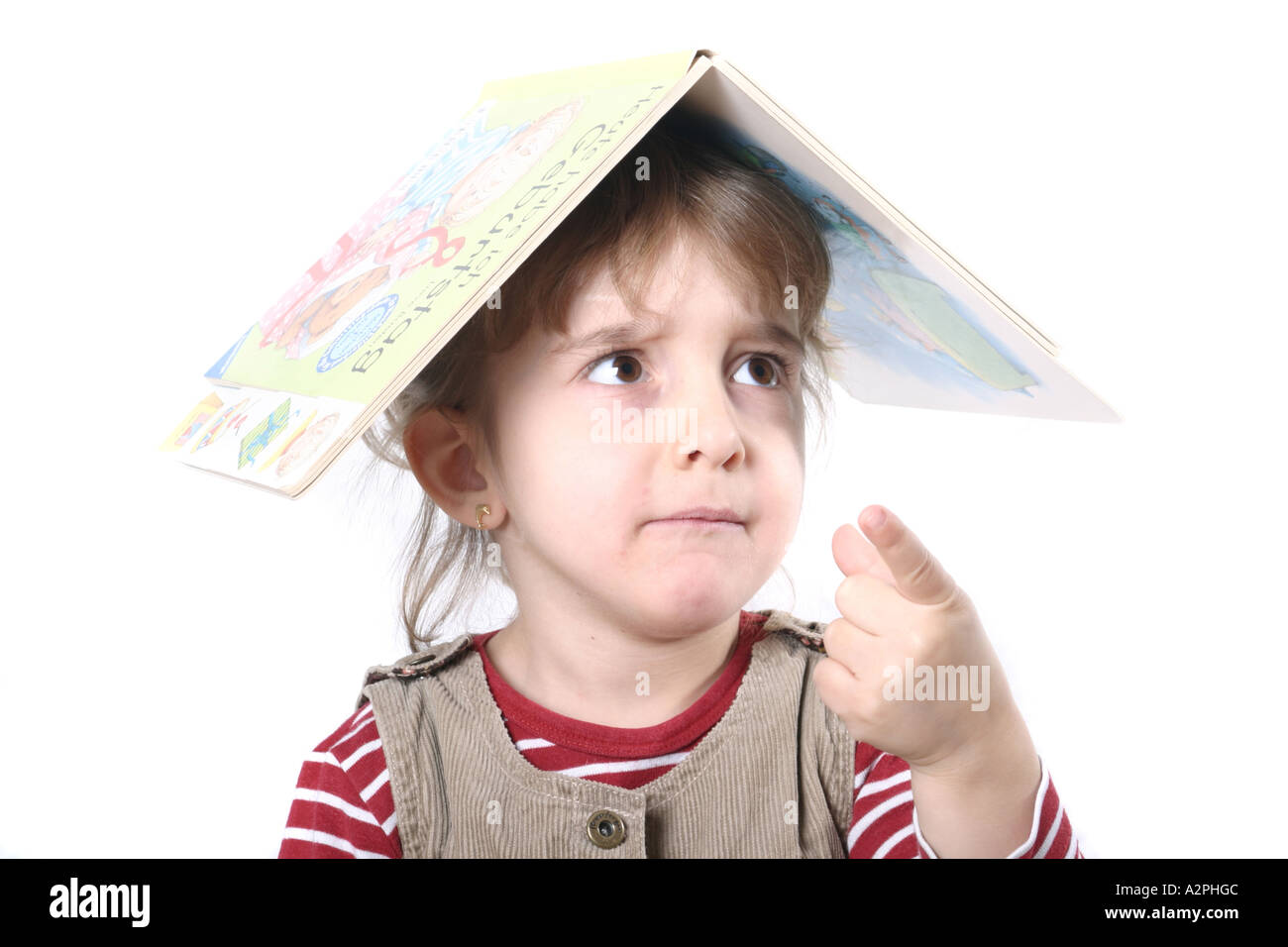 little girl with book Stock Photo - Alamy