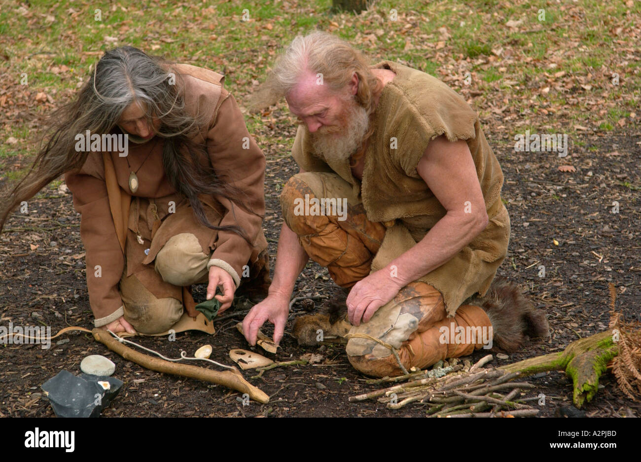 Ancient people making fire High Resolution Stock Photography and Images ...