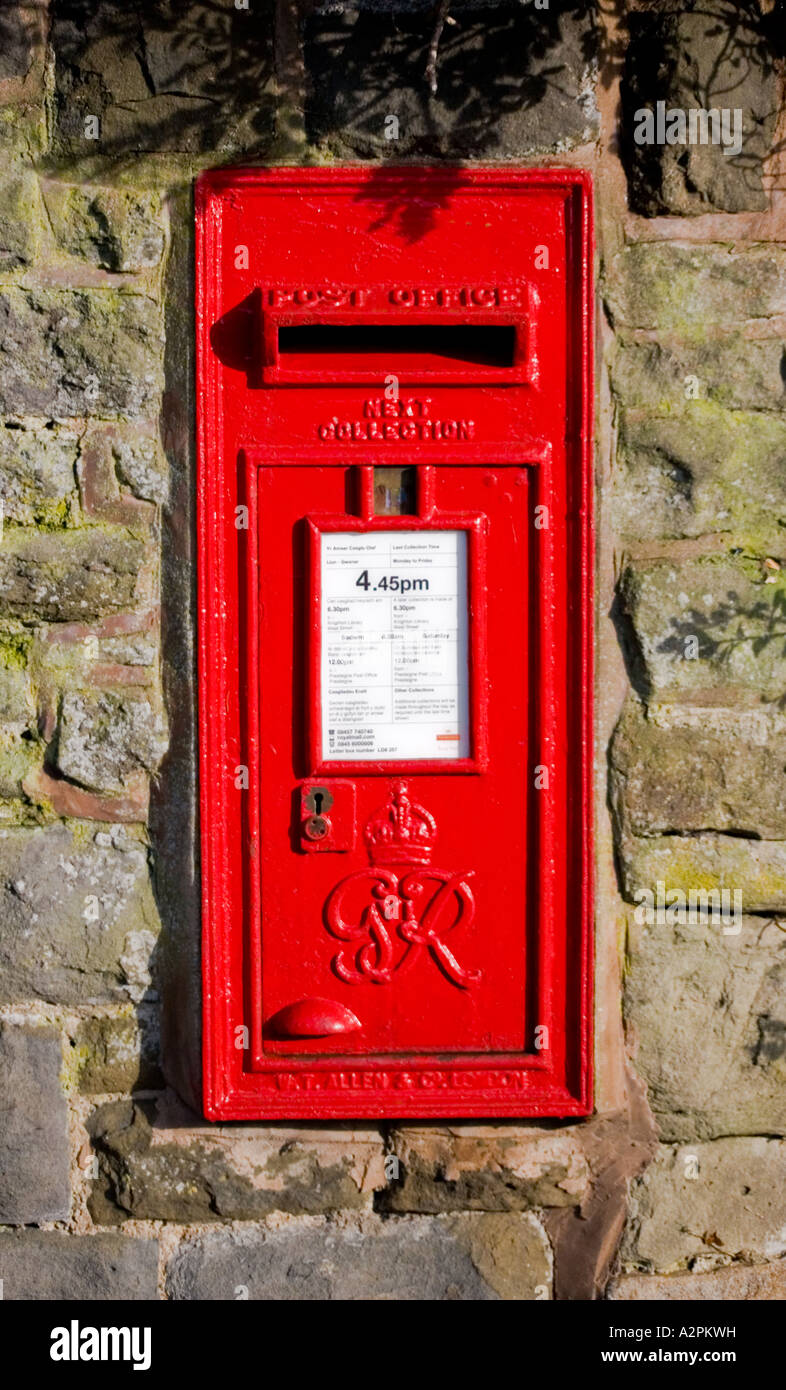 Rural post box in stone wall Stock Photo - Alamy