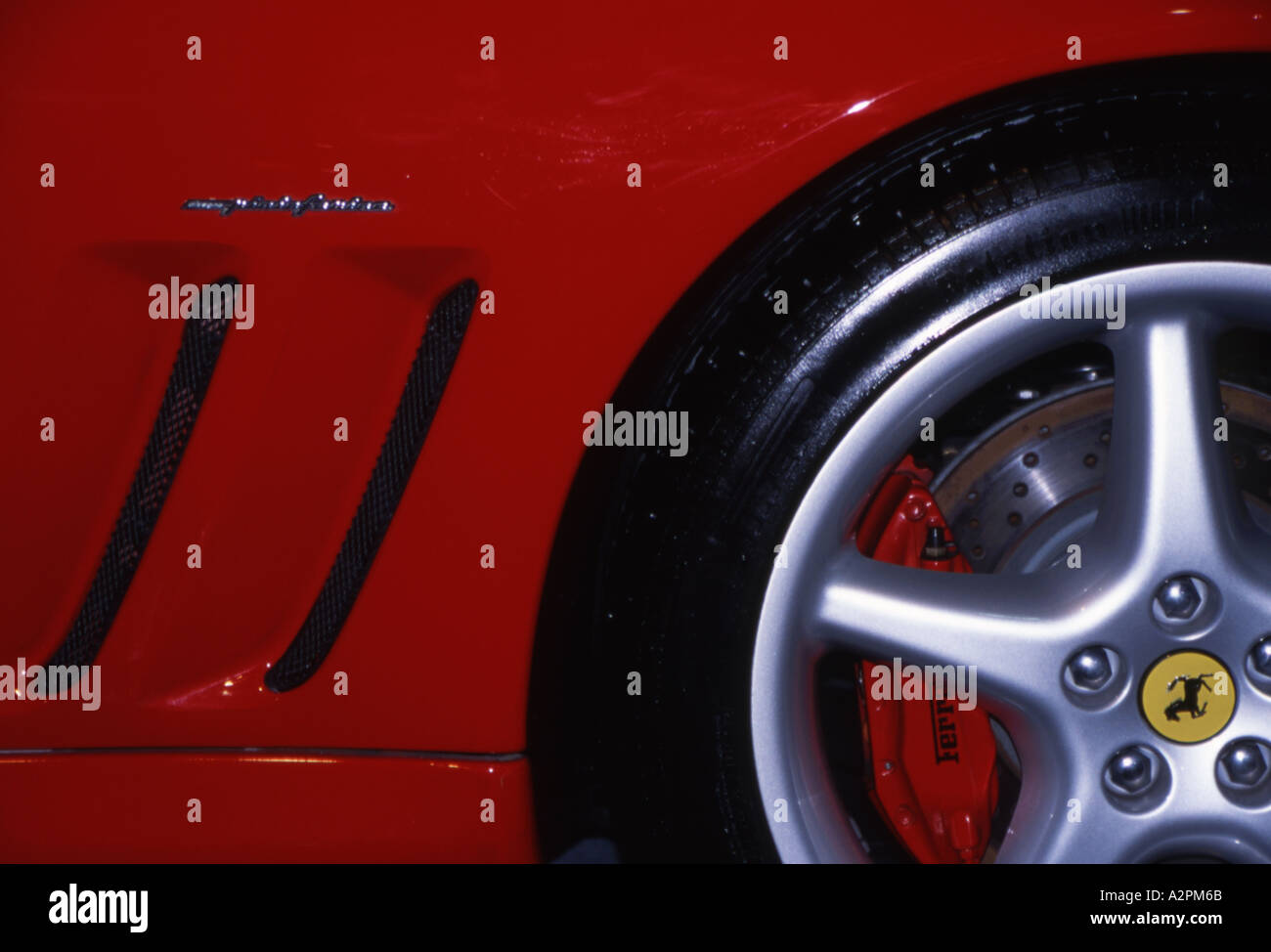 The iconic symbol of speed and luxury a ferrari stallion on your alloy ...