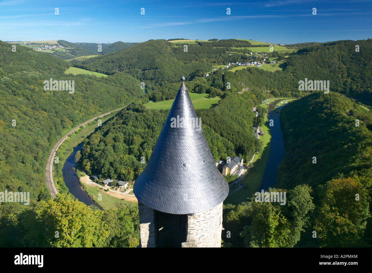 Chateau de Bourscheid, Luxembourg Ardennes, Luxembourg Stock Photo - Alamy