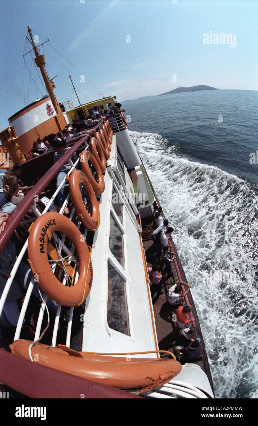 Passenger ferry sailing to Buyukada, Princes Islands, Sea of Marmaris ... Passenger ferry sailing to Buyukada, Princes Islands, Sea of Marmaris ...
