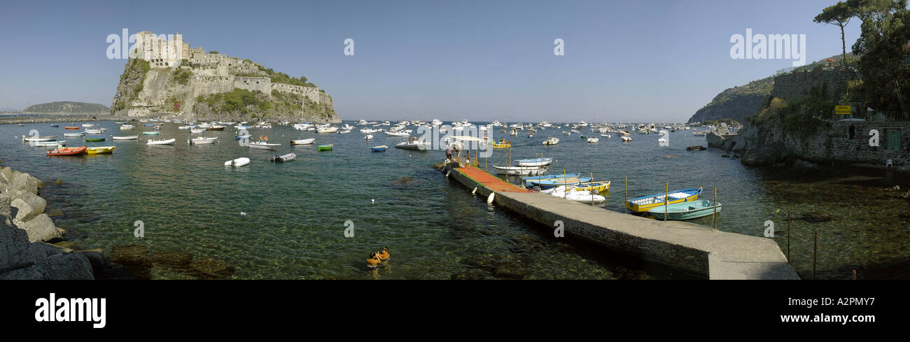 Castello Aragonese on Ischia Amalfi Coast Sorrento Naples Panorama ...