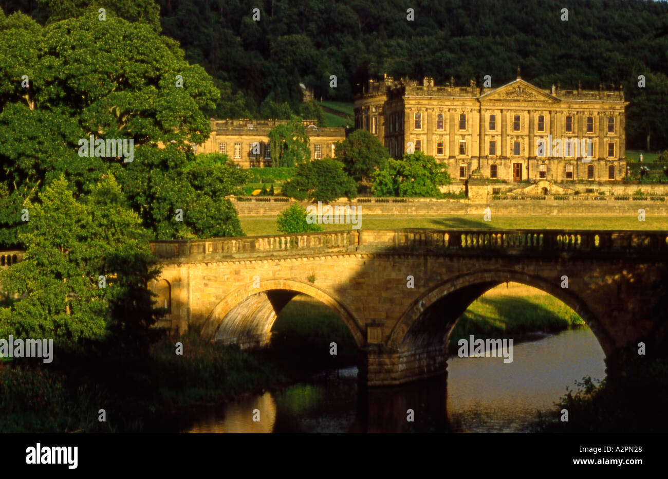 England Chatsworth House Stately Home Derbyshire Stock Photo - Alamy