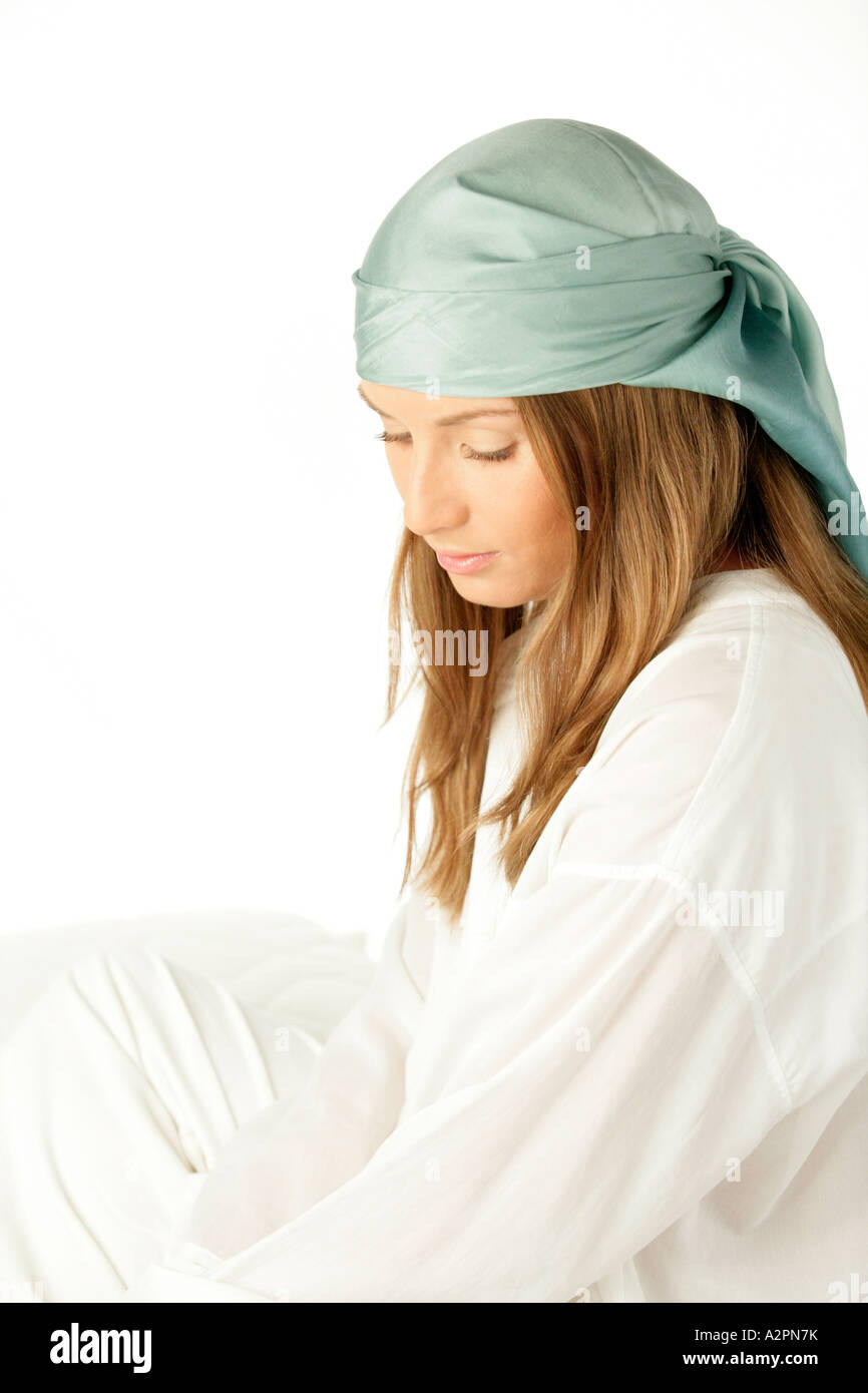 Woman wearing scarf Stock Photo - Alamy Woman wearing scarf Stock Photo - Alamy